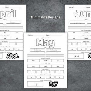 Months of the Year Worksheet, Months Coloring Pages, Printable Months ...