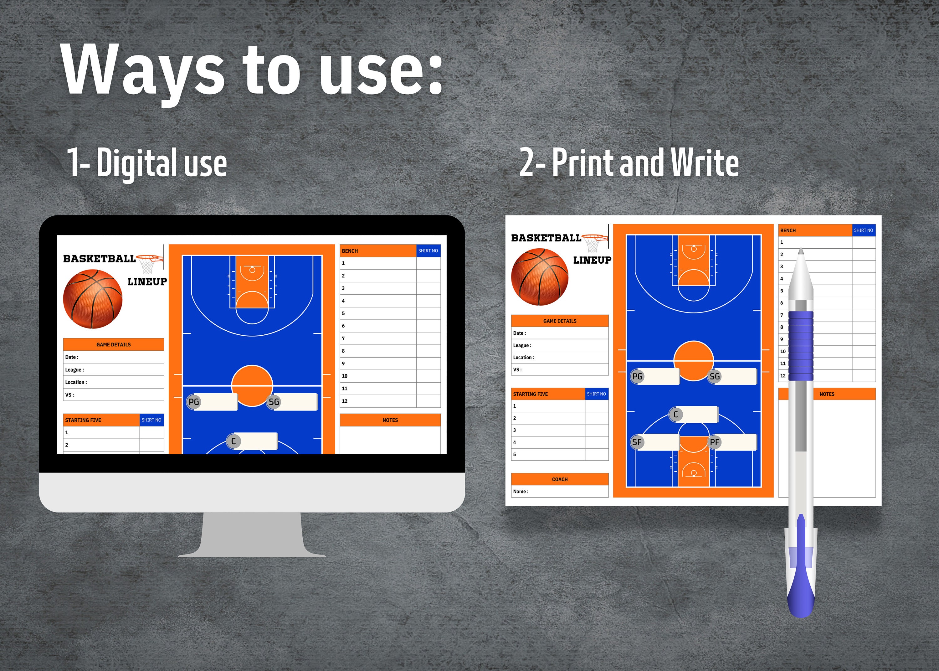 Basketball Lineup, Basketball Lineup Maker, Basketball Game Day ...