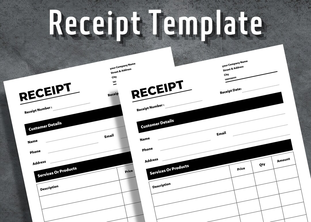 Receipt Template, Order Form, Business Receipt, Payment Receipt ...