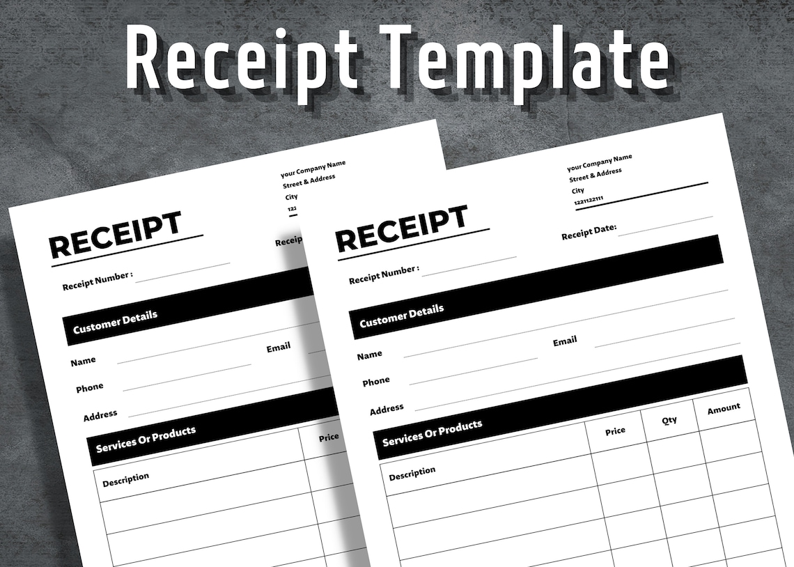 Receipt Template, Order Form, Business Receipt, Payment Receipt ...