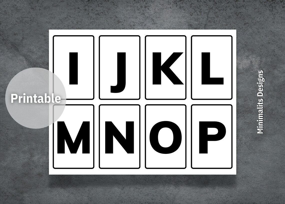 Letter Flash Cards, Printable Abc Flash Cards, Uppercase Letters ...