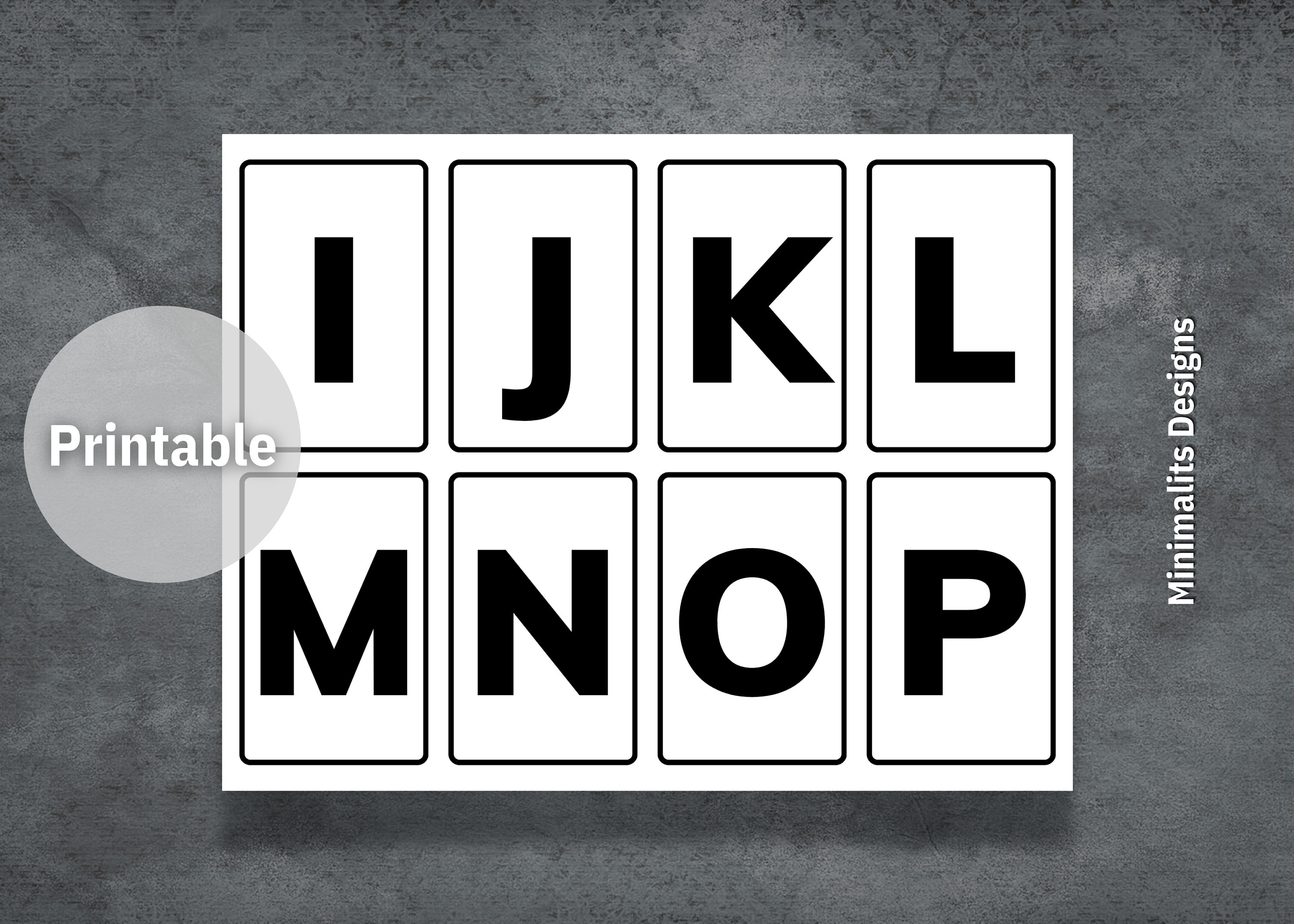 Letter Flash Cards, Printable Abc Flash Cards, Uppercase Letters ...