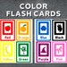 Color Flash Cards, Kindergarten Flash Cards, Montessori Flashcards ...