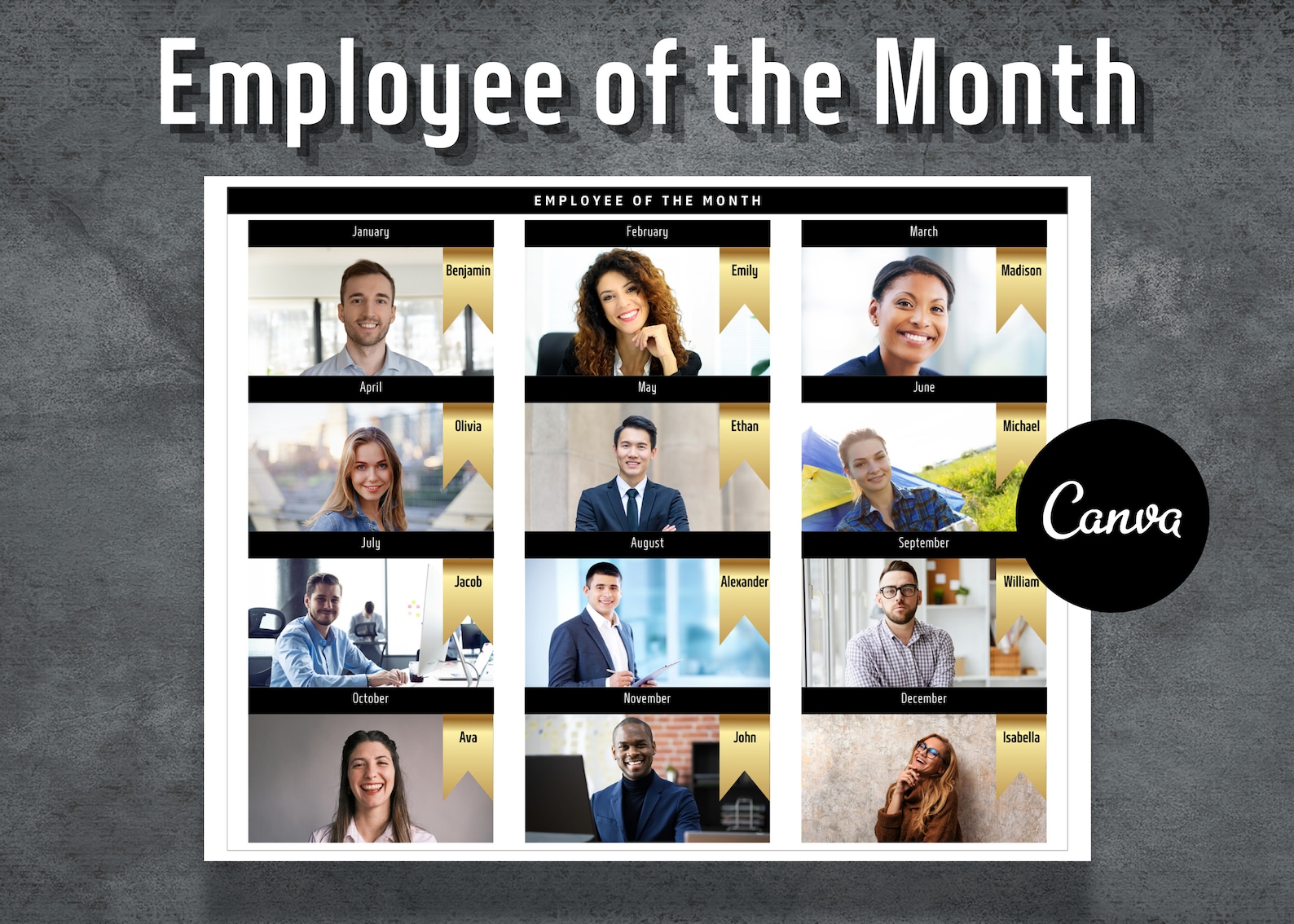 Employee of the Month, Employee of the Month Poster, Employee ...
