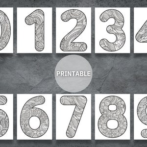 Number Coloring Pages, Printable Coloring Pages for All Ages, Coloring ...