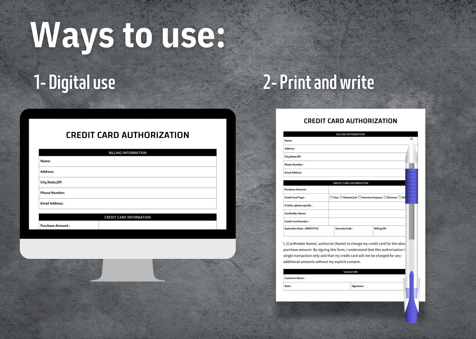 Credit Card Authorization, Credit Card Billing, Billing Authority ...