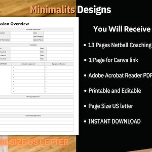 Netball Coaching Template, Netball Practice Plan, Netball Game Day ...