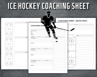 Hockey Score Sheet Template Team Roster Player Management - Etsy
