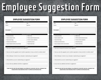 Suggestion Form Template Word
