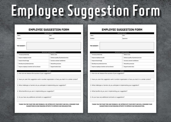 Suggestion Box Ideas For Employees