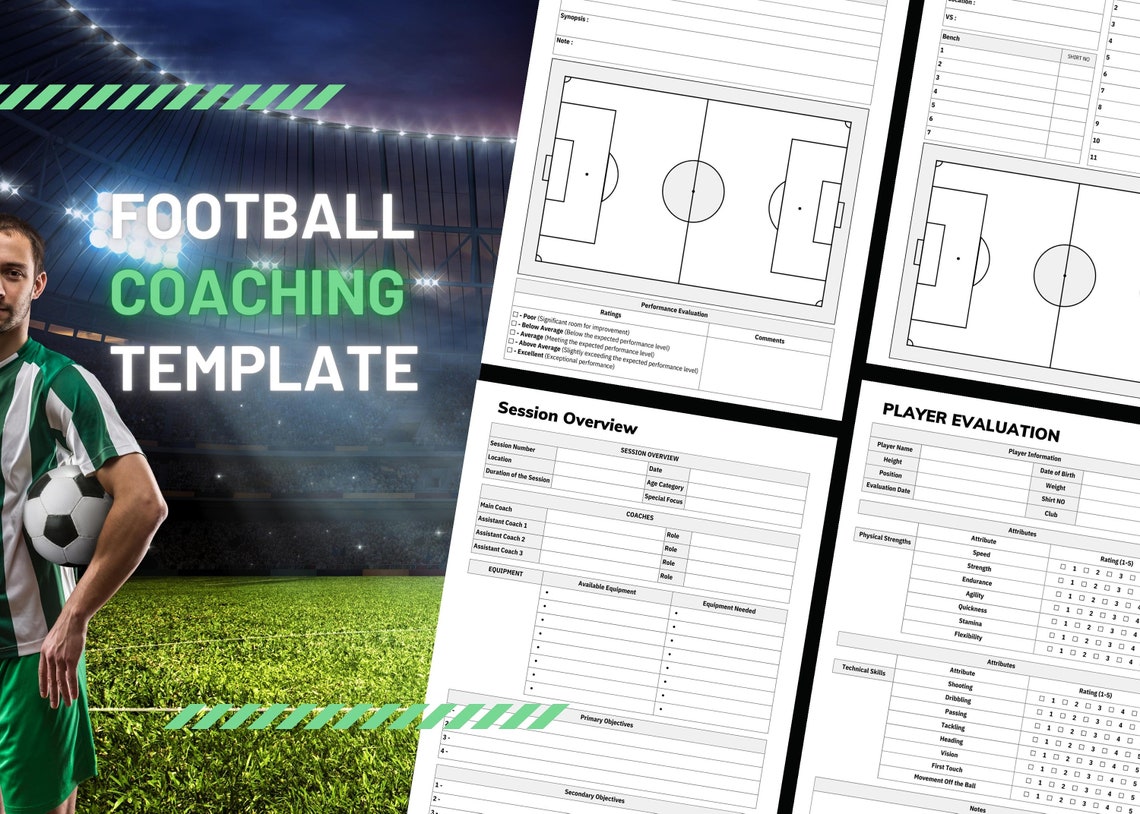 Football Coaching Template, Soccer Practice Plan, Football Game Day ...
