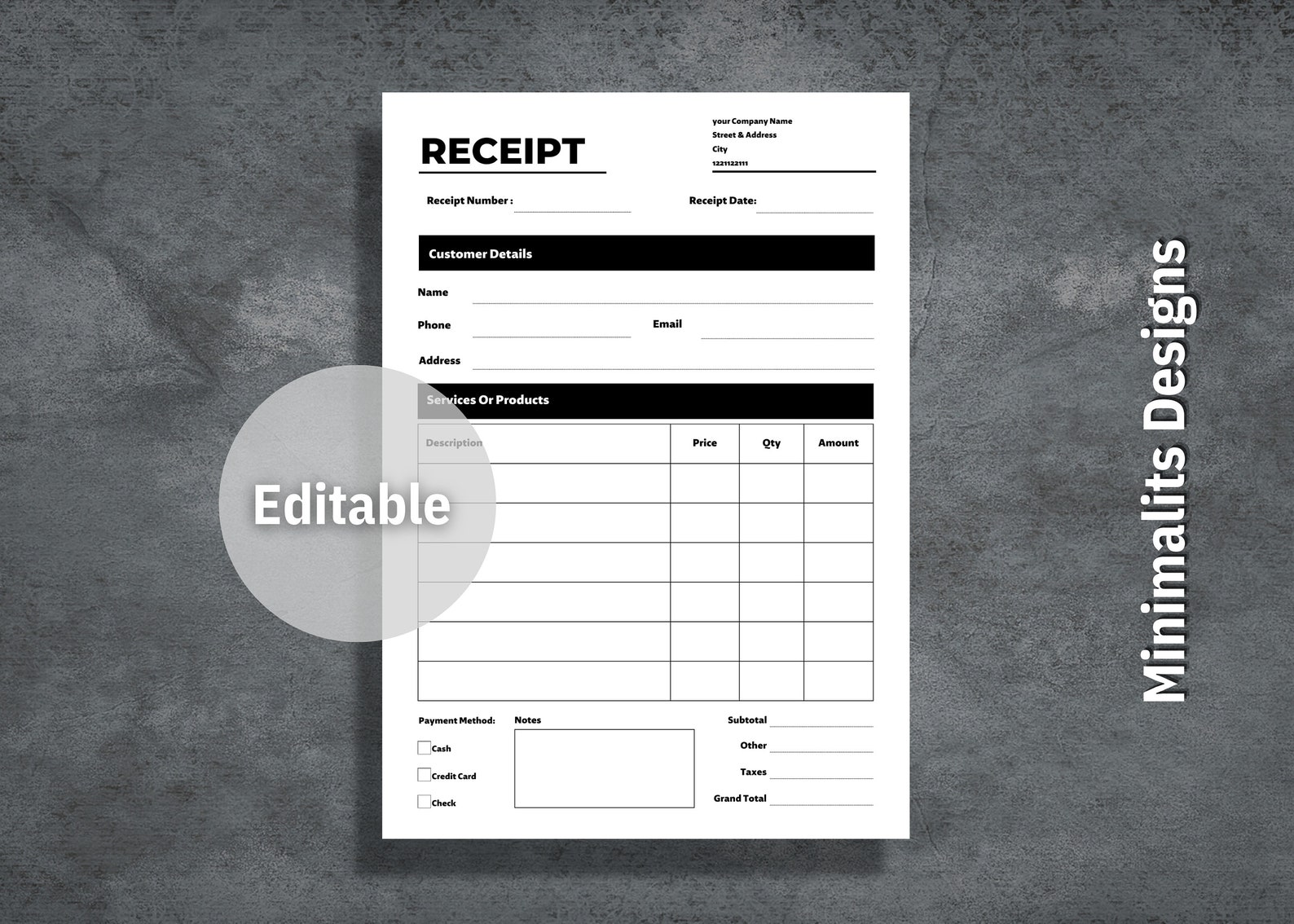 Receipt Template, Order Form, Business Receipt, Payment Receipt ...