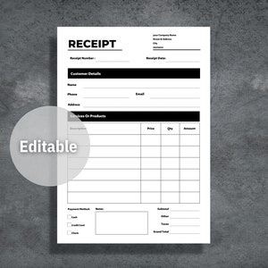 Receipt Template, Order Form, Business Receipt, Payment Receipt ...