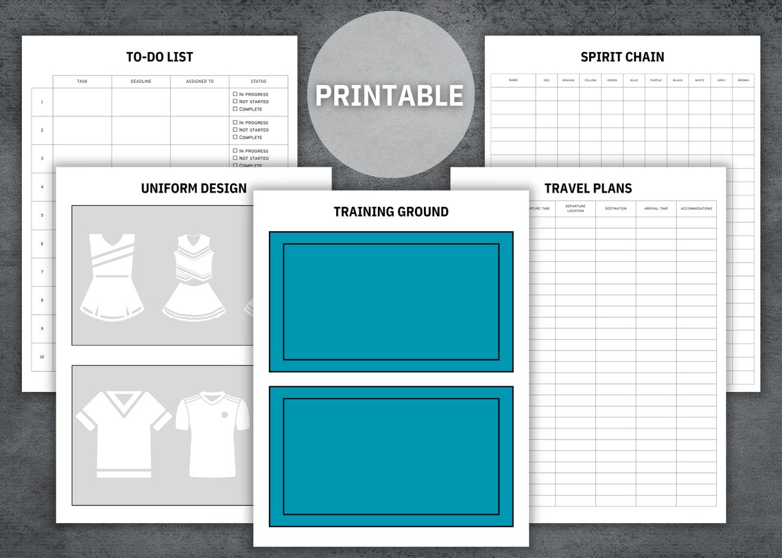 Cheer Coach Planner, Printable Cheer Planner, Cheerleading Squad, Team ...