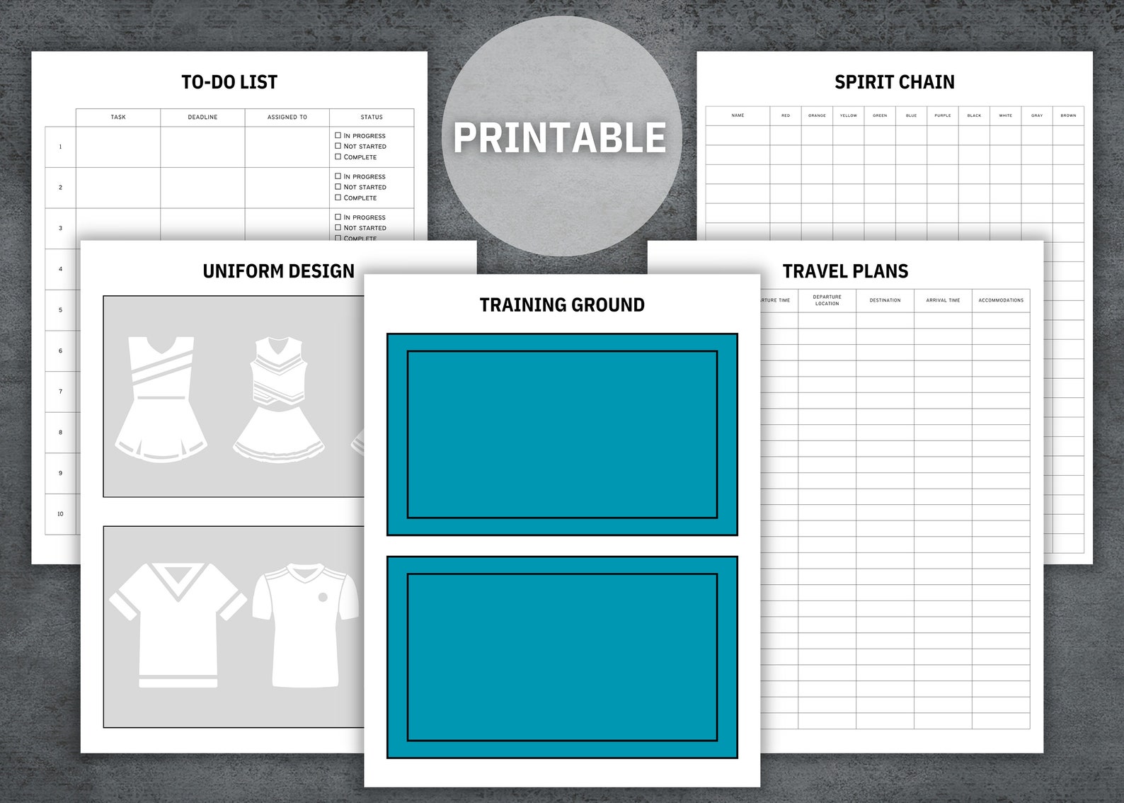 Cheer Coach Planner, Printable Cheer Planner, Cheerleading Squad, Team ...