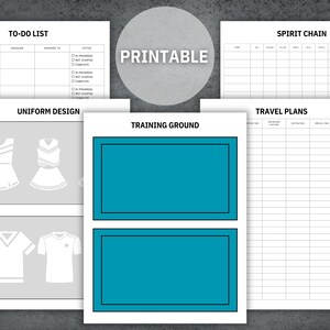 Cheer Coach Planner, Printable Cheer Planner, Cheerleading Squad, Team ...