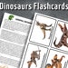 Dinosaurs Flash Cards, Montessori Flash Cards, Printable Cards ...