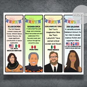 Hispanic Heritage Month, Hispanic Heritage Bookmarks, Celebrate ...