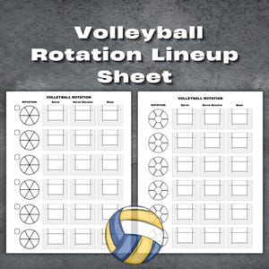 Volleyball Rotation Template, Volleyball Rotation Lineup Sheet ...