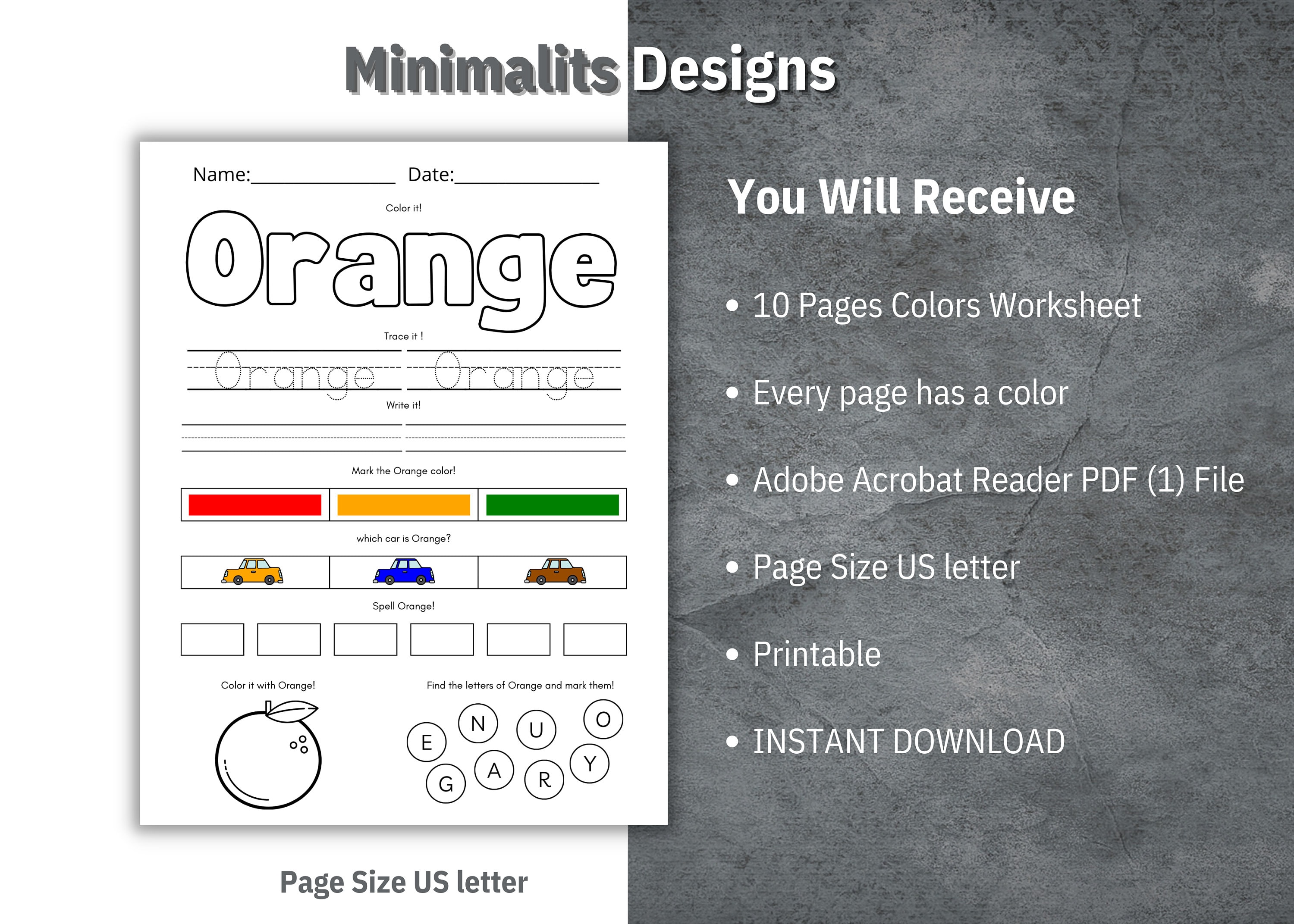 Colors Worksheet, Printable Colors Tracing Worksheets, Homeschool ...