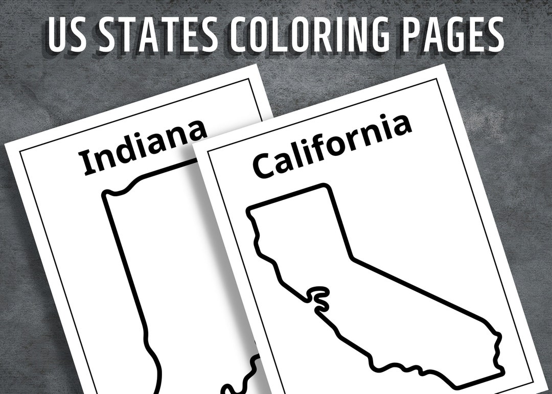 US States Coloring Pages, Geography Coloring Pages, Kids Activities ...