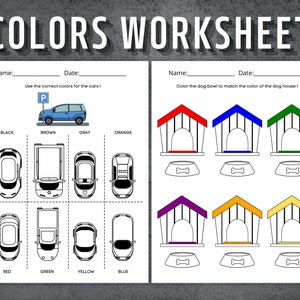 Colors Worksheet, Color Matching Activity, Printable Kids Worksheets ...