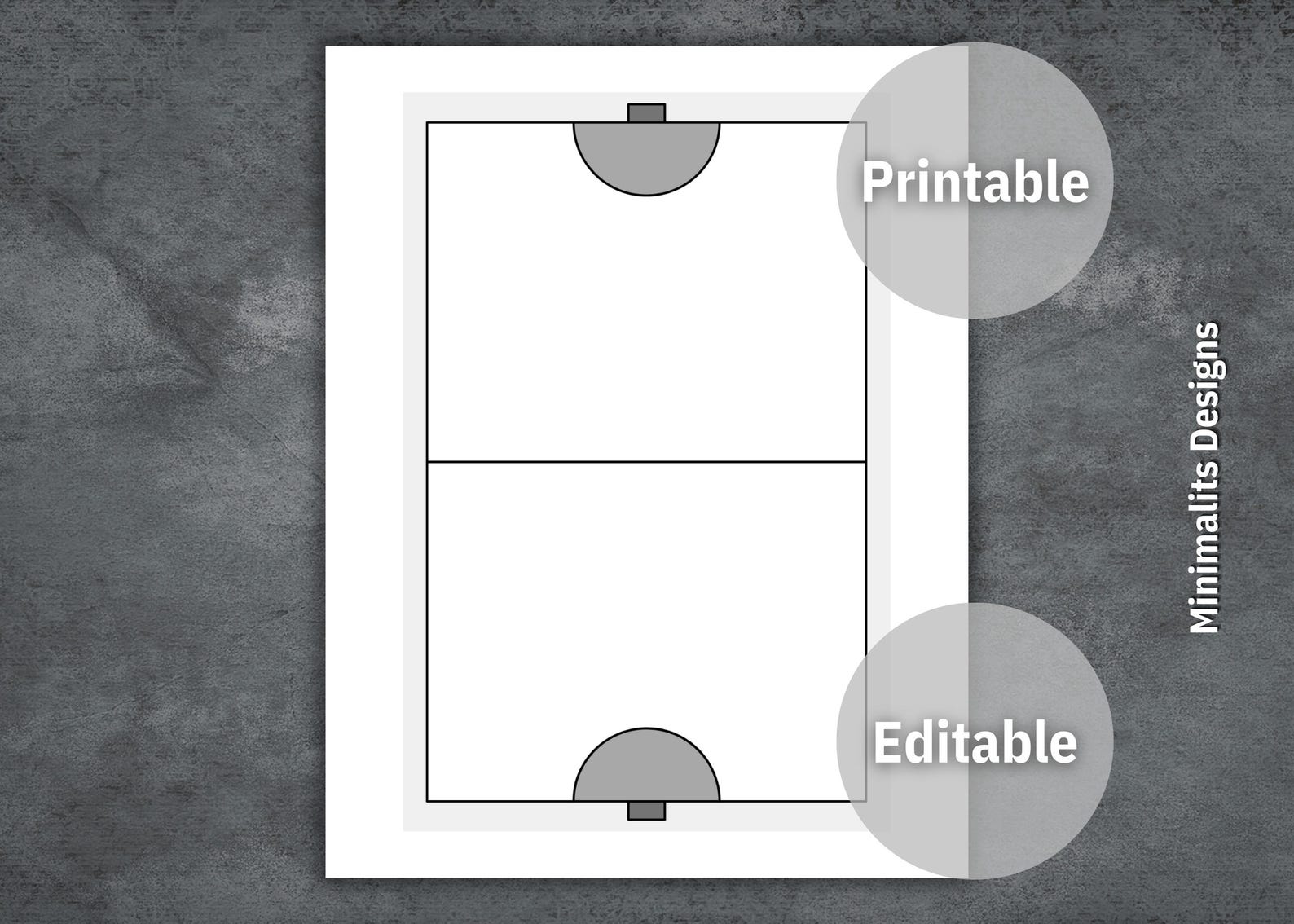 Tchoukball Playbook Template, Printable Blank Tchoukball Diagrams ...