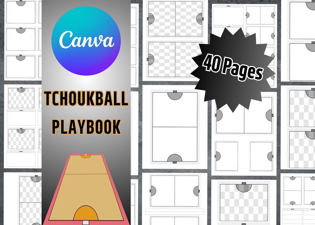 Tchoukball Playbook Template, Printable Blank Tchoukball Diagrams ...