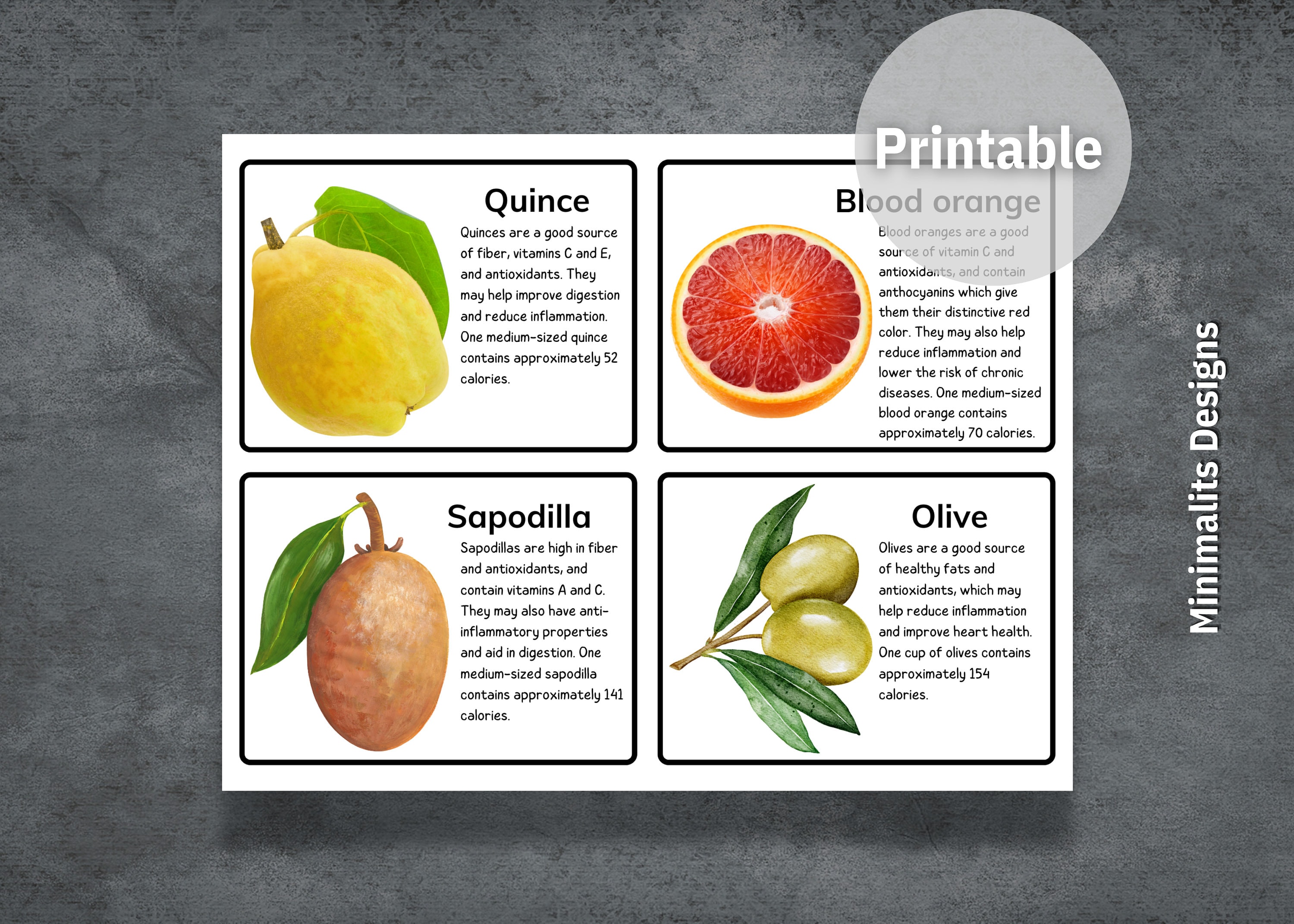 Fruits Flash Cards, Montessori Flash Cards, Printable Cards Preschool ...