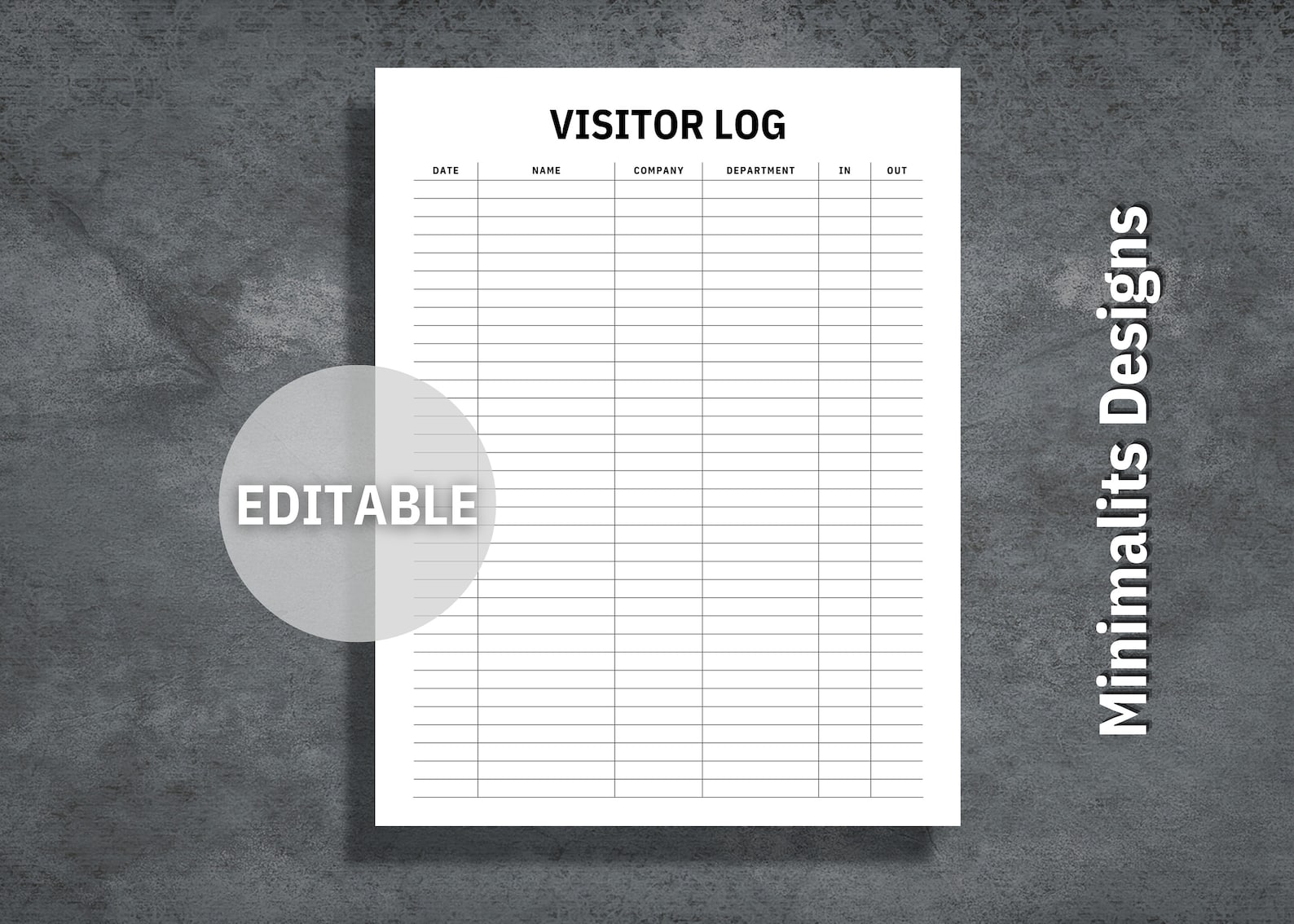 Visitor Log, Visitor Logbook, Visitor Tracker Form, Printable Visitor ...