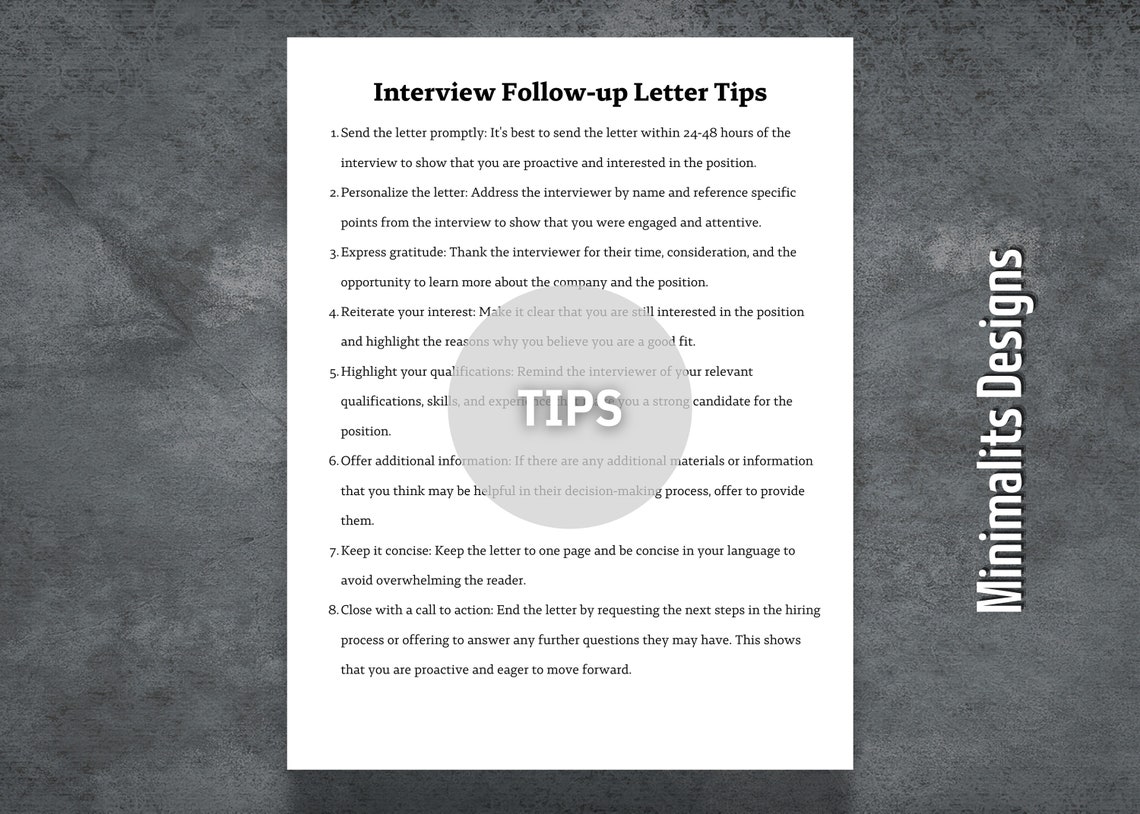 Interview Follow-up Letter, Professional Interview Follow-up Letter ...