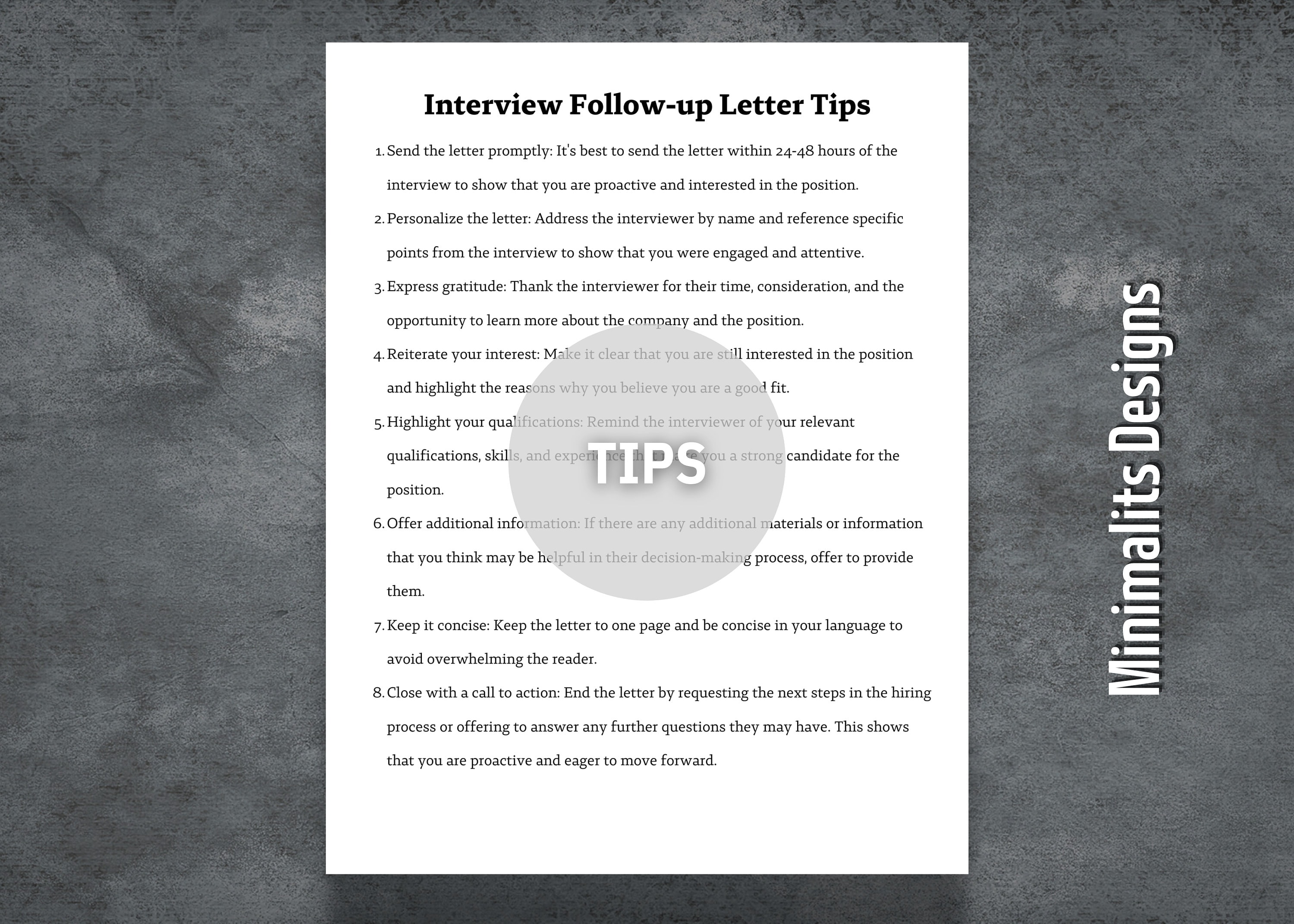 Interview Follow-up Letter Professional Interview Follow-up - Etsy
