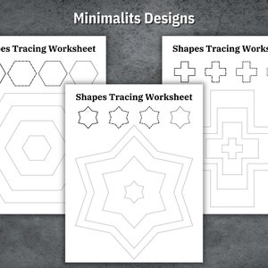 Shapes Tracing Worksheet, Basic Shape Pages, Geometric Shapes ...
