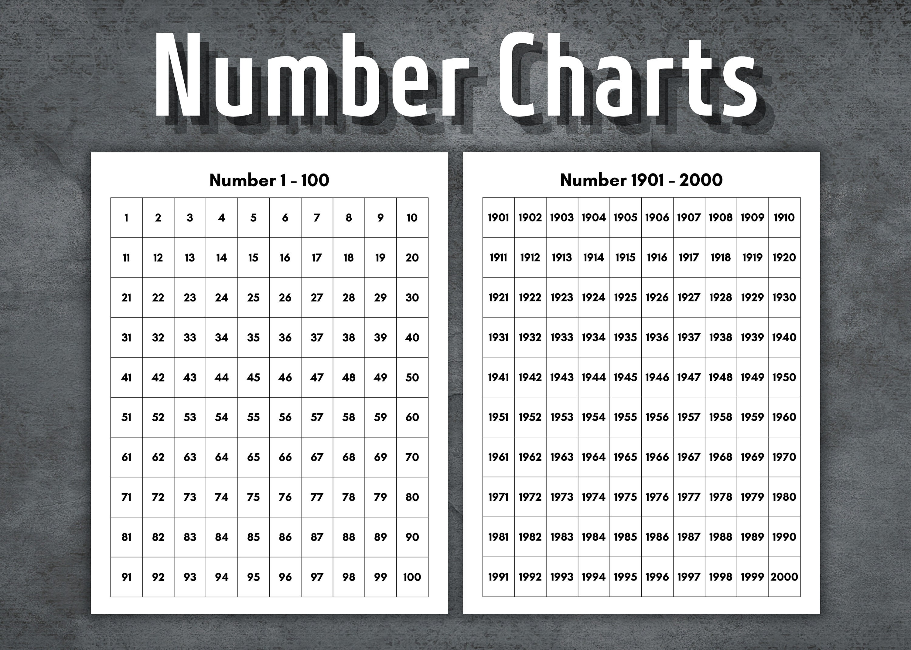 Number Charts, Numbers Worksheet, Printable Numbers, Kindergarten ...