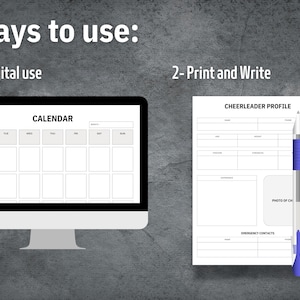 Cheer Coach Planner, Printable Cheer Planner, Cheerleading Squad, Team ...