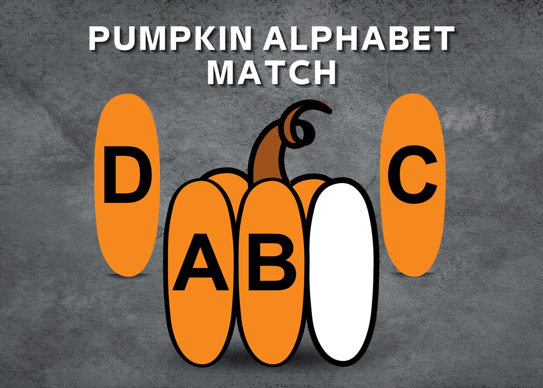 Pumpkin Alphabet Match, Halloween Activities, Printable Halloween ...