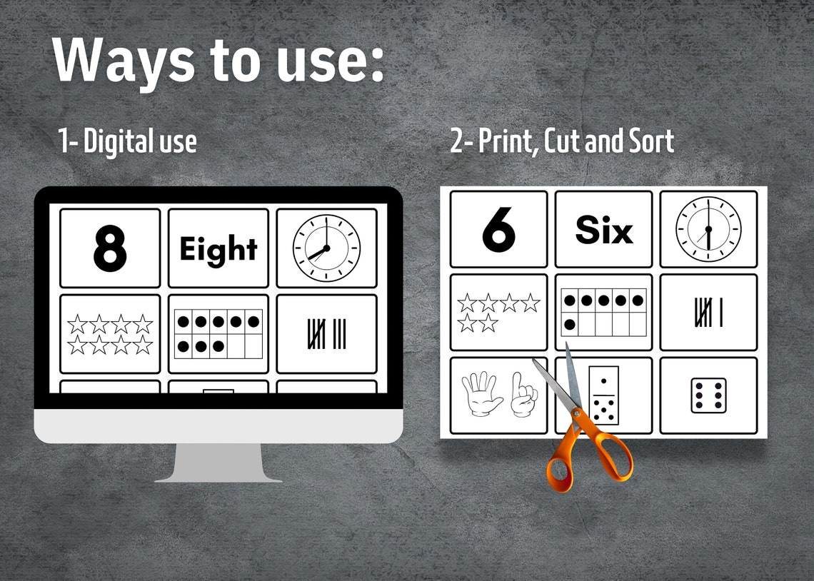 Numbers Worksheet, Numbers Sorting Cards, Printable Numbers ...