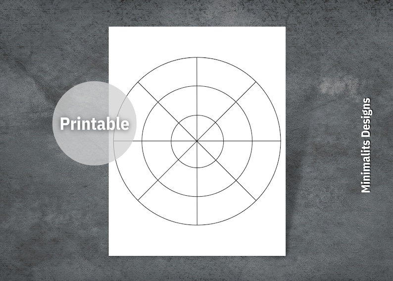 Polar Graph Paper, Printable Circular Graph Paper, Circular Grid Paper ...