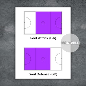Netball Positions Template, Netball Flashcards, Netball Game Day ...