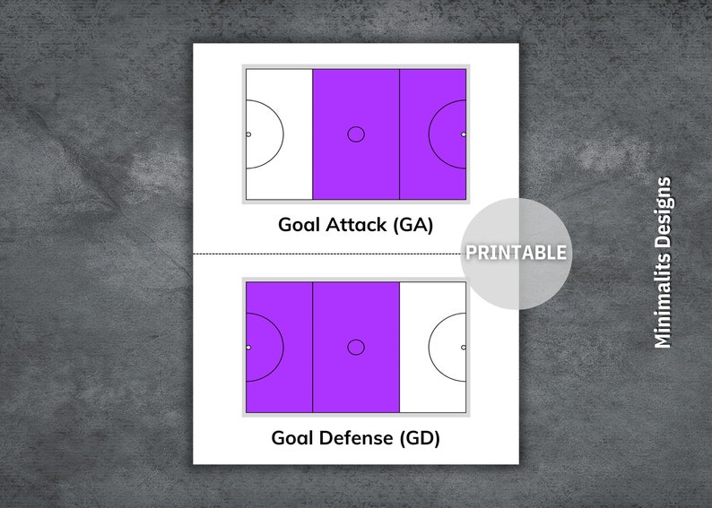 Netball Positions Template, Netball Flashcards, Netball Game Day ...