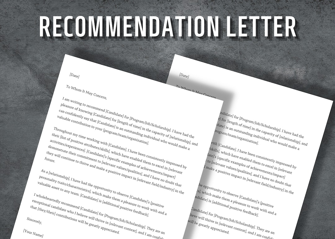 Recommendation Letter, Supporting Letter, Professional Recommendation ...