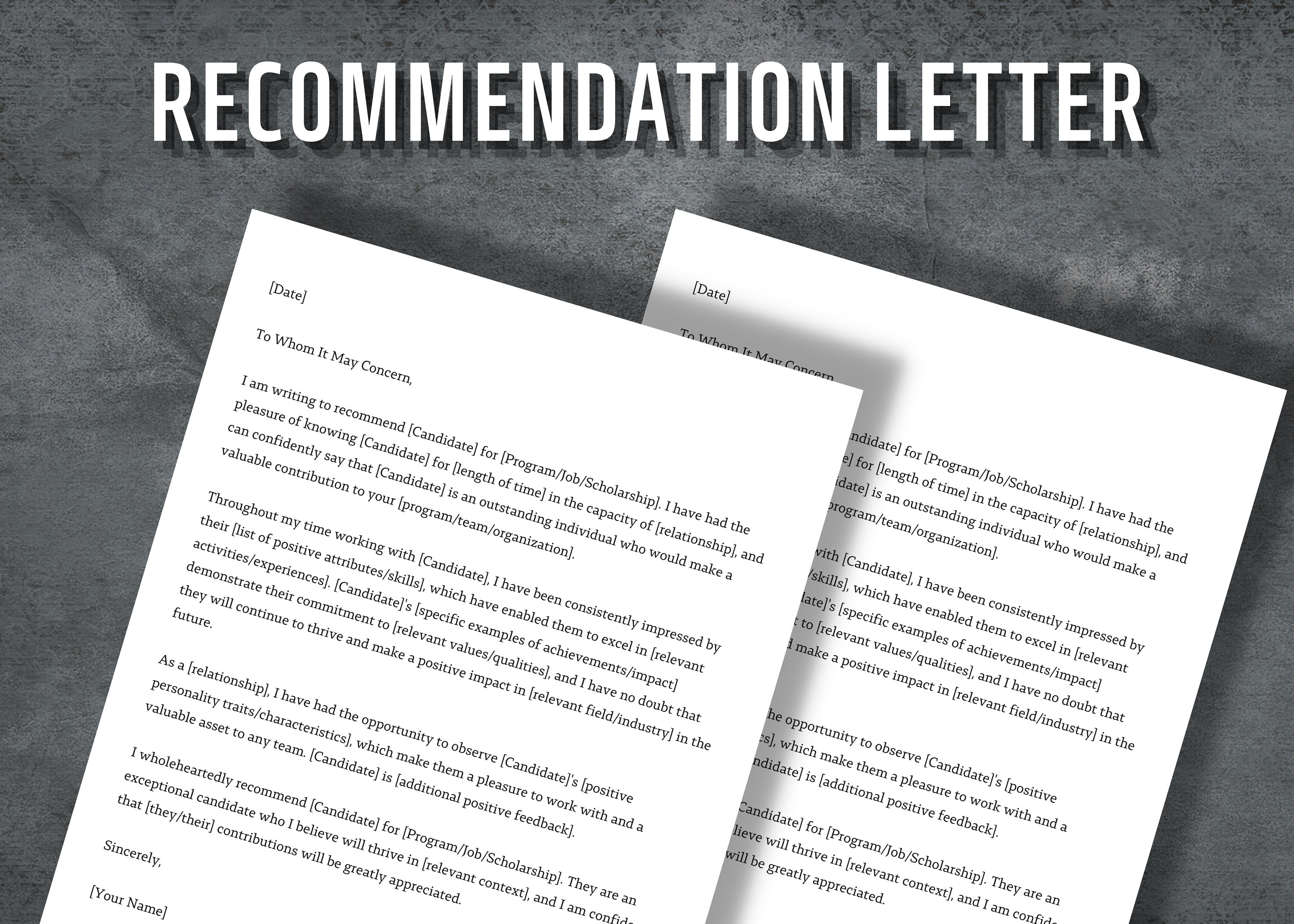 Recommendation Letter, Supporting Letter, Professional Recommendation ...