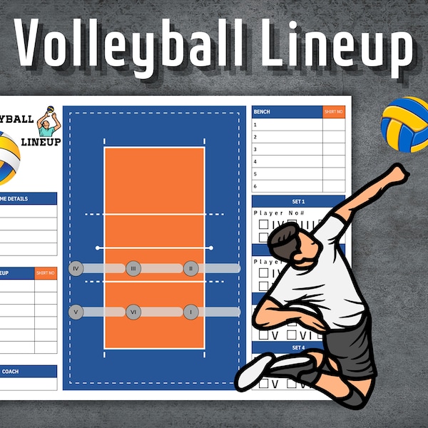 Volleyball Line Up - Etsy