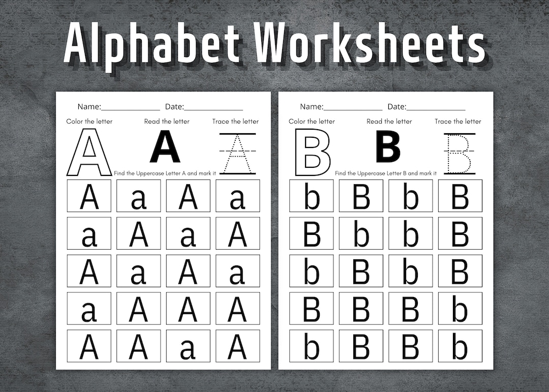 Alphabet Worksheets, Find the Uppercase Letters, Printable Alphabet ...