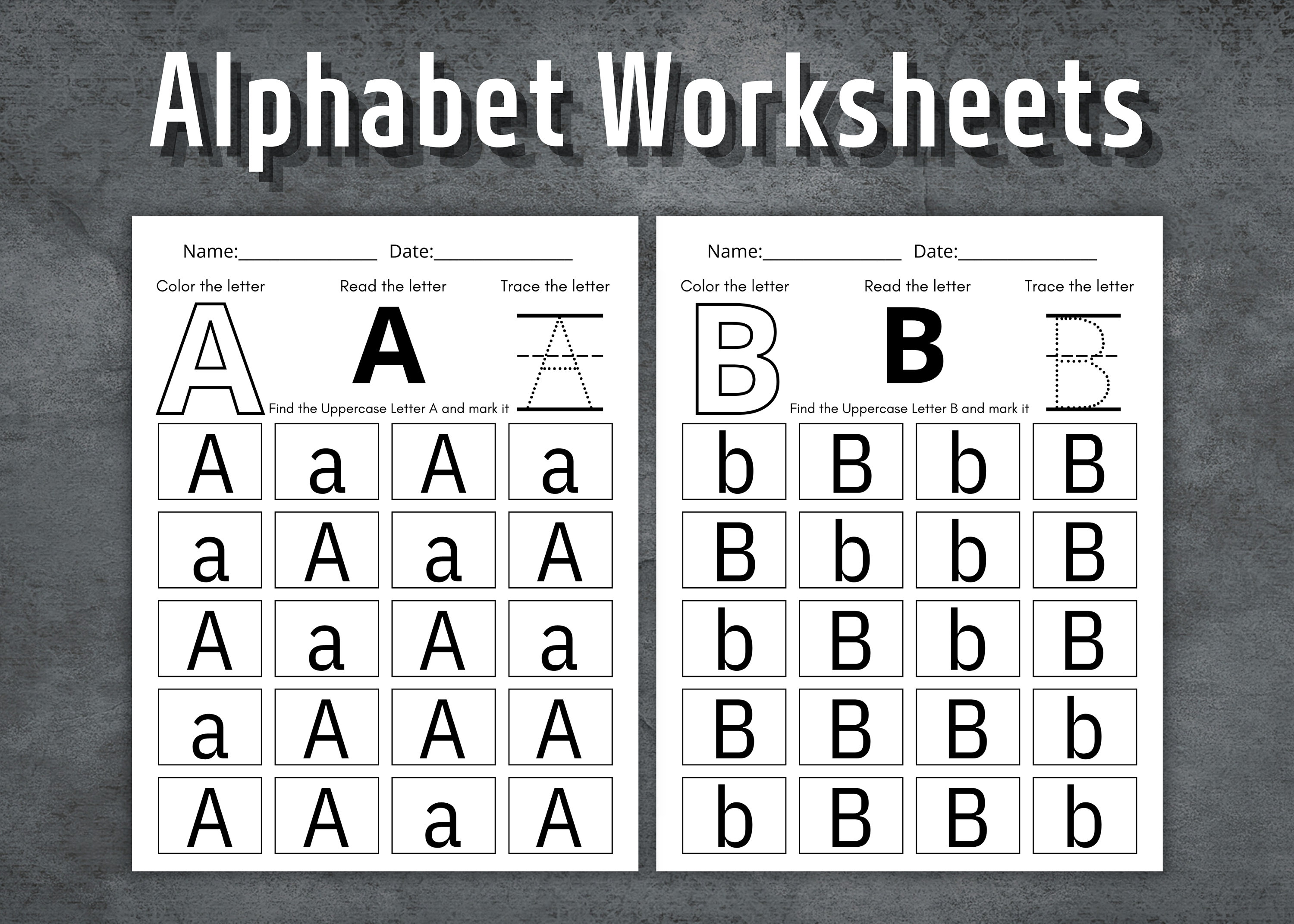Alphabet Worksheets, Find the Uppercase Letters, Printable Alphabet ...