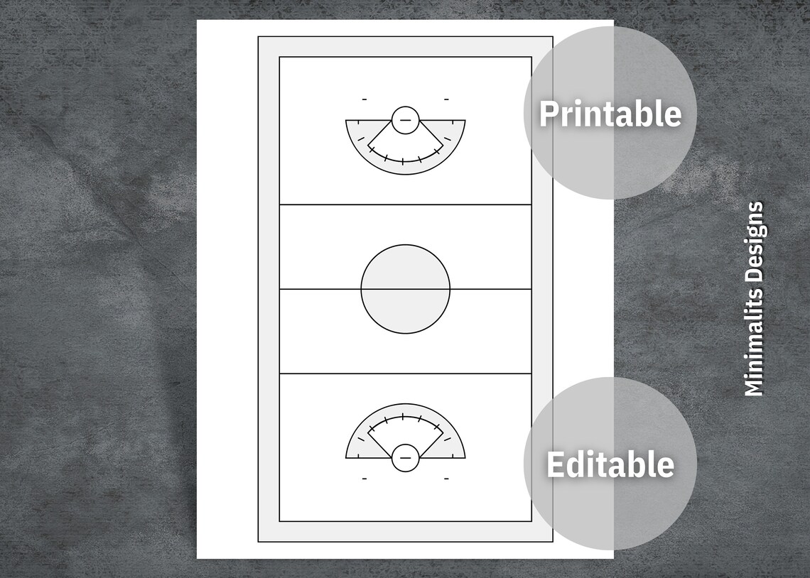 Lacrosse Playbook Template, Printable Blank Lacrosse Diagrams, Canva ...