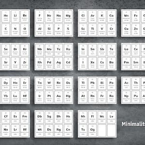 Periodic Table of Elements, Chemistry Flash Cards, Periodic Table of ...