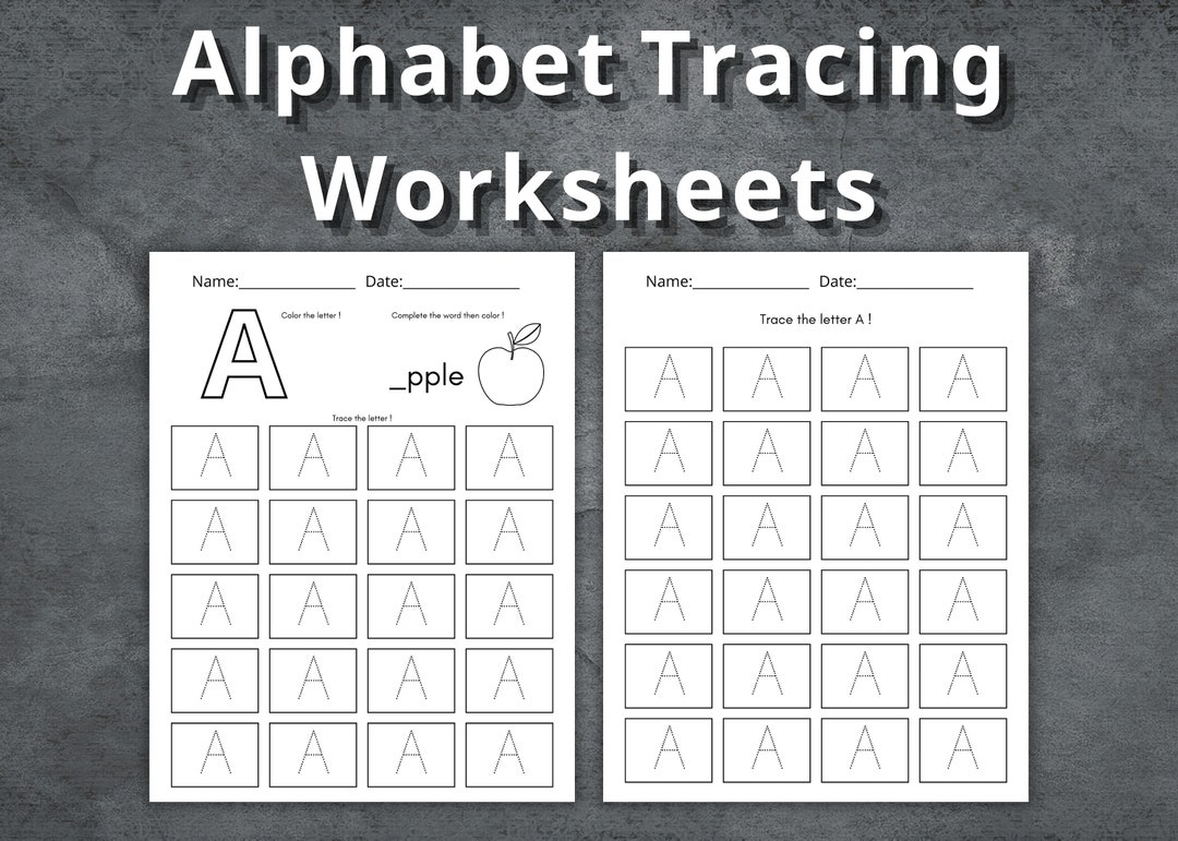 Alphabet Tracing Worksheet, Handwriting Practice, Printable Alphabet ...