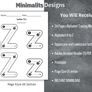 Alphabet Tracing Worksheets, Handwriting Practice, Printable Alphabet ...