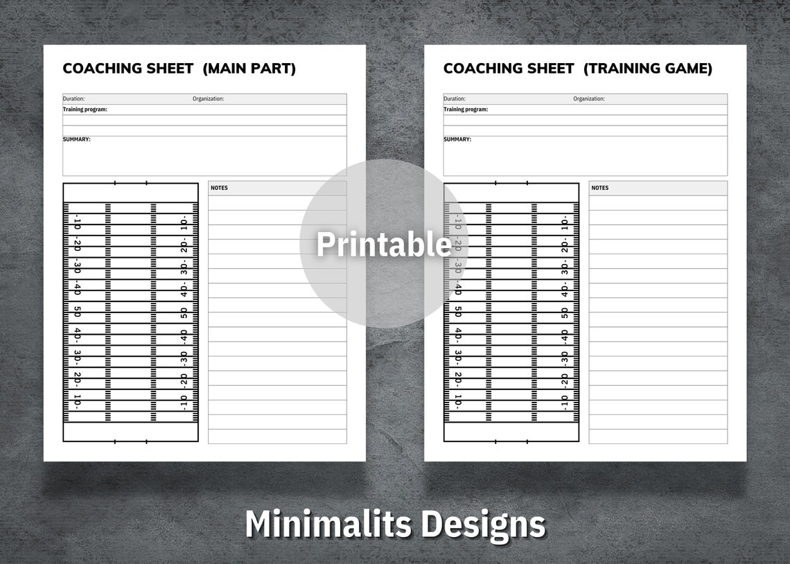 American Football Coaching Sheet, Football Practice Plan, Football Game ...